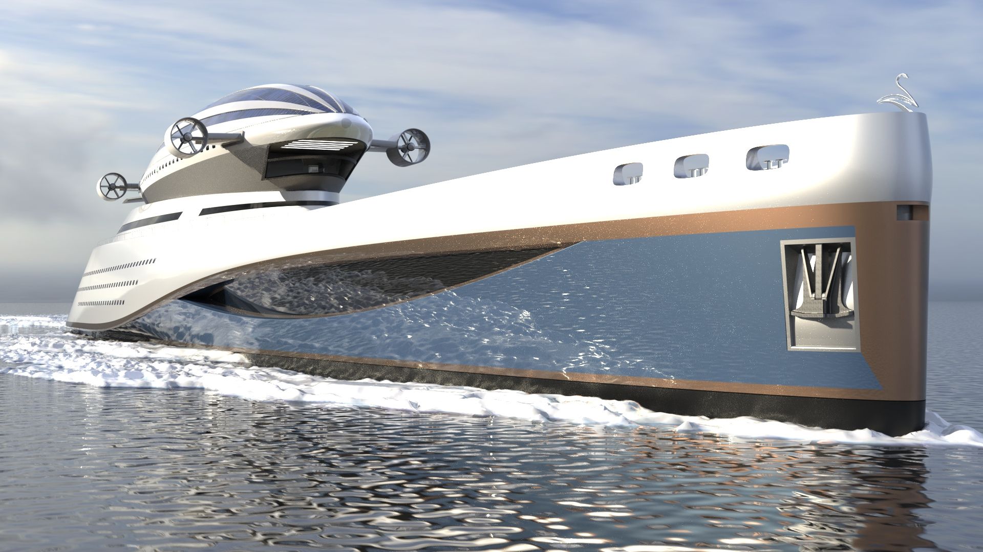 Colossea in photos: Airship with detachable upper structure to sail
