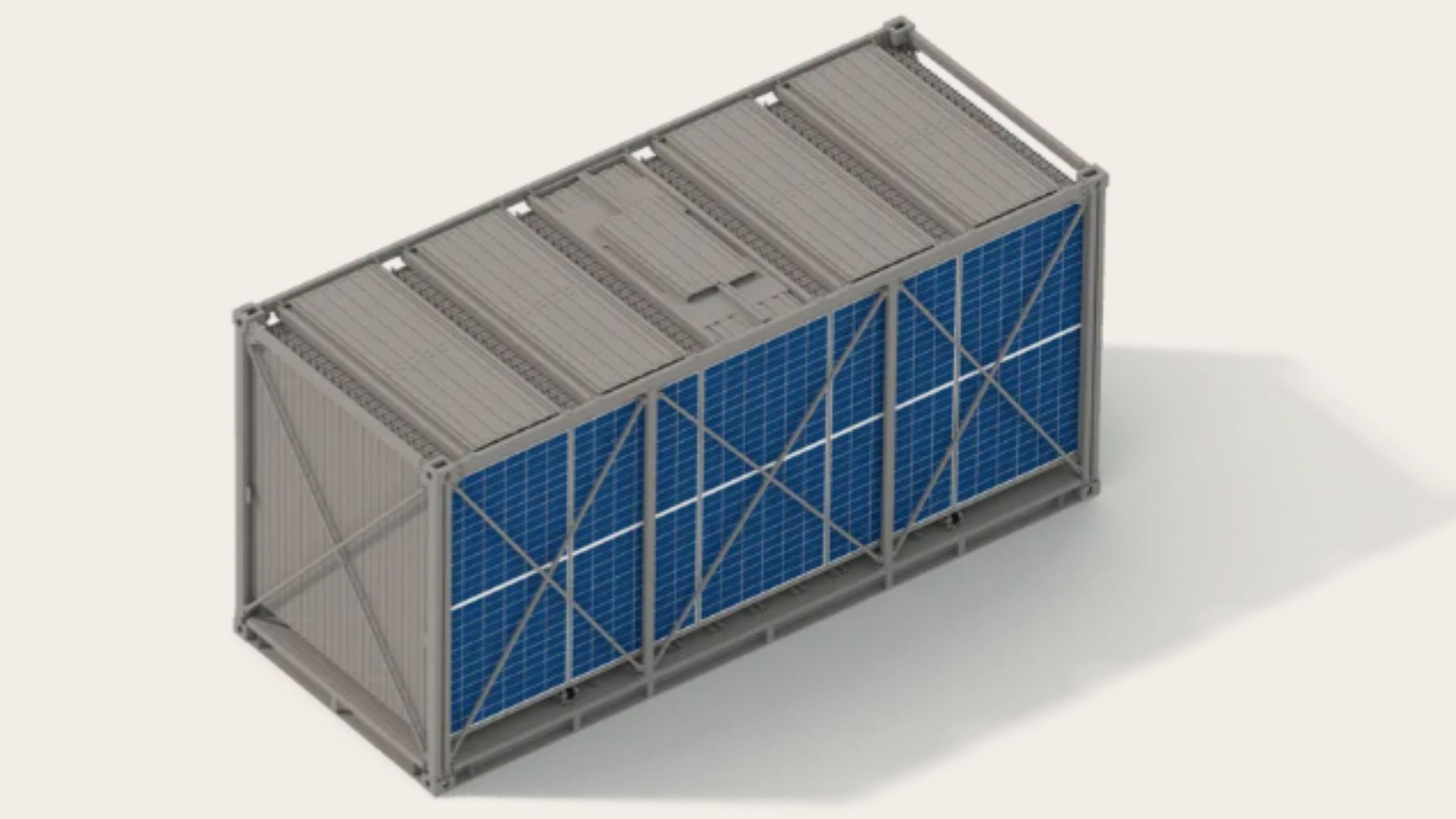 Shocking containerized powerhouse packs massive 240 solar panel modules ...