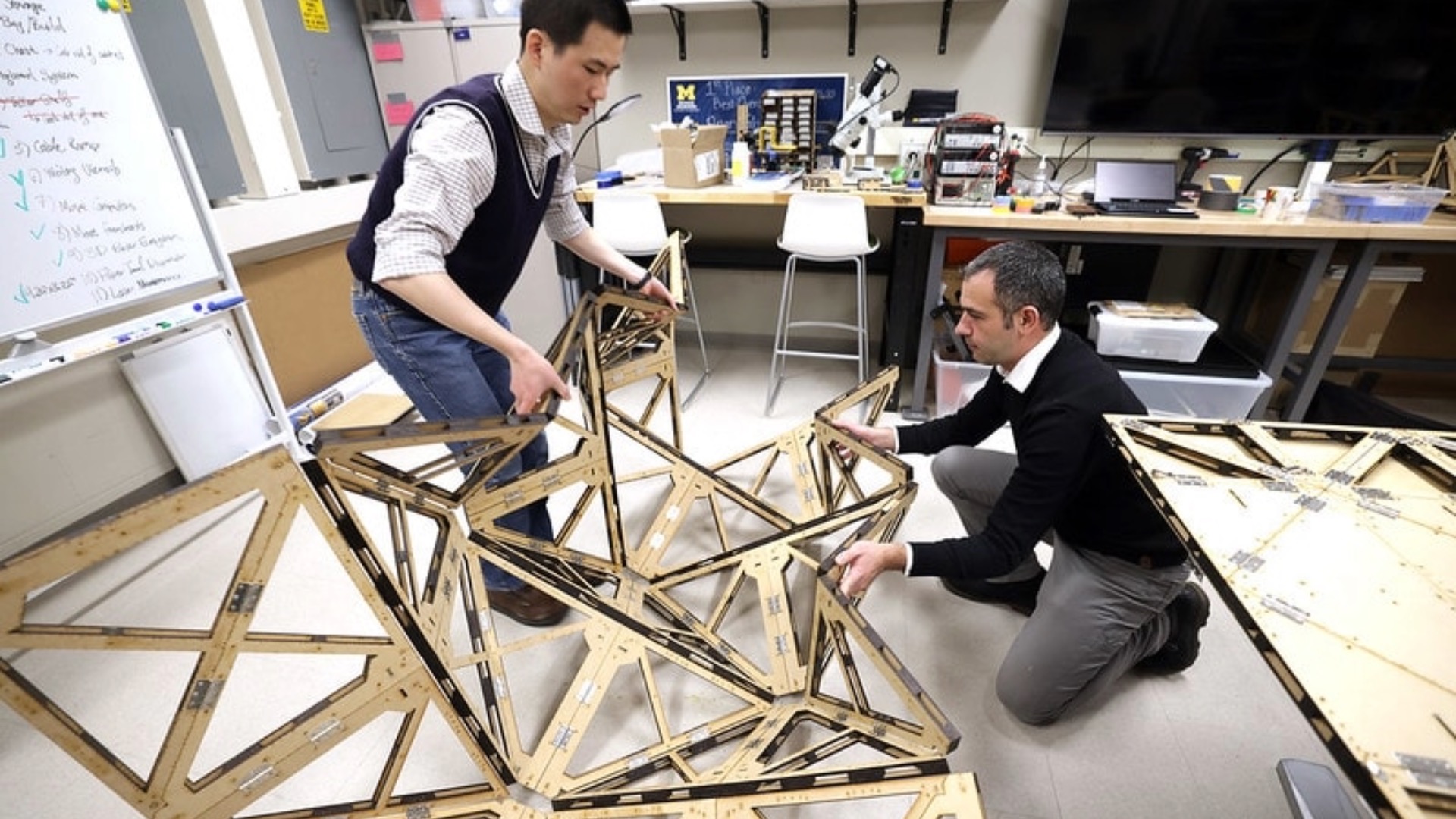 Photos: New origami modules can transform into bridges, moon habitats ...