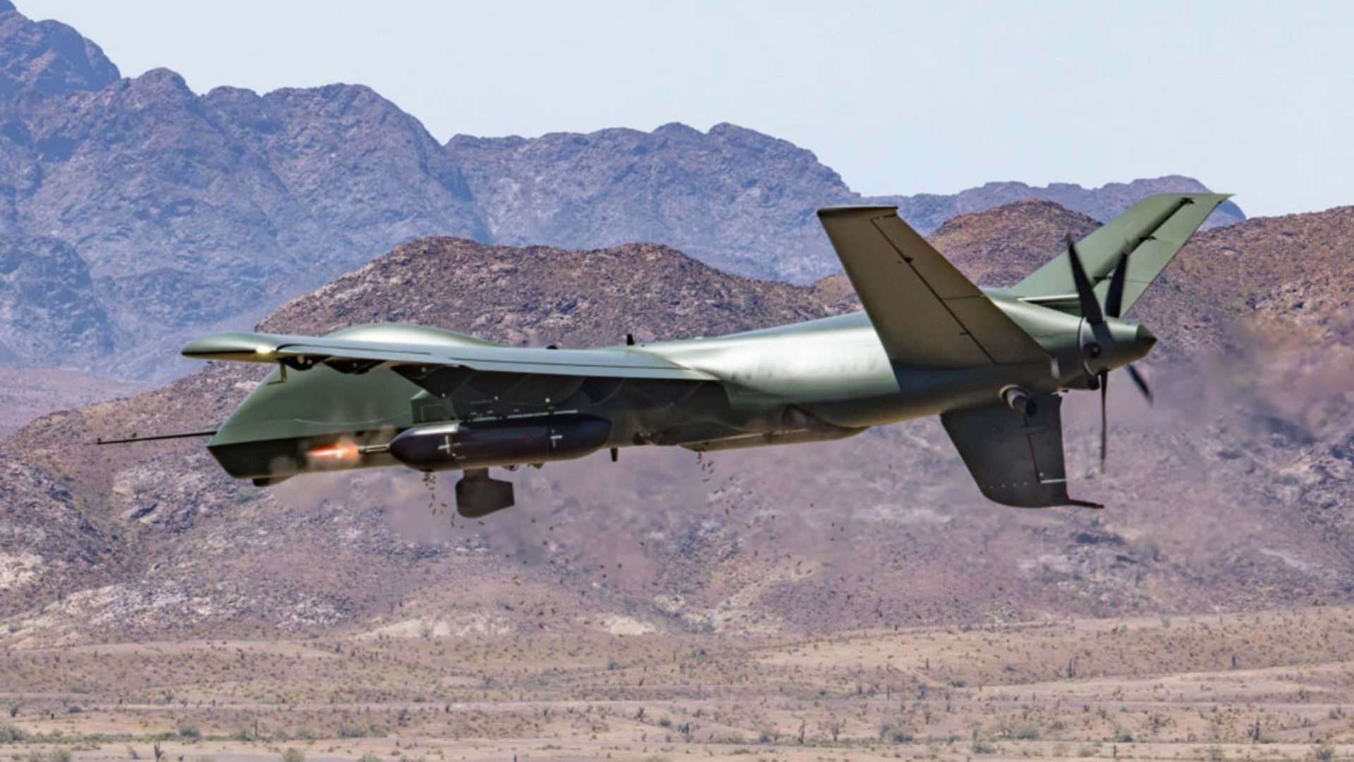 In a first, minigun-wielding Mojave drone pounds 6,000 rounds a minute