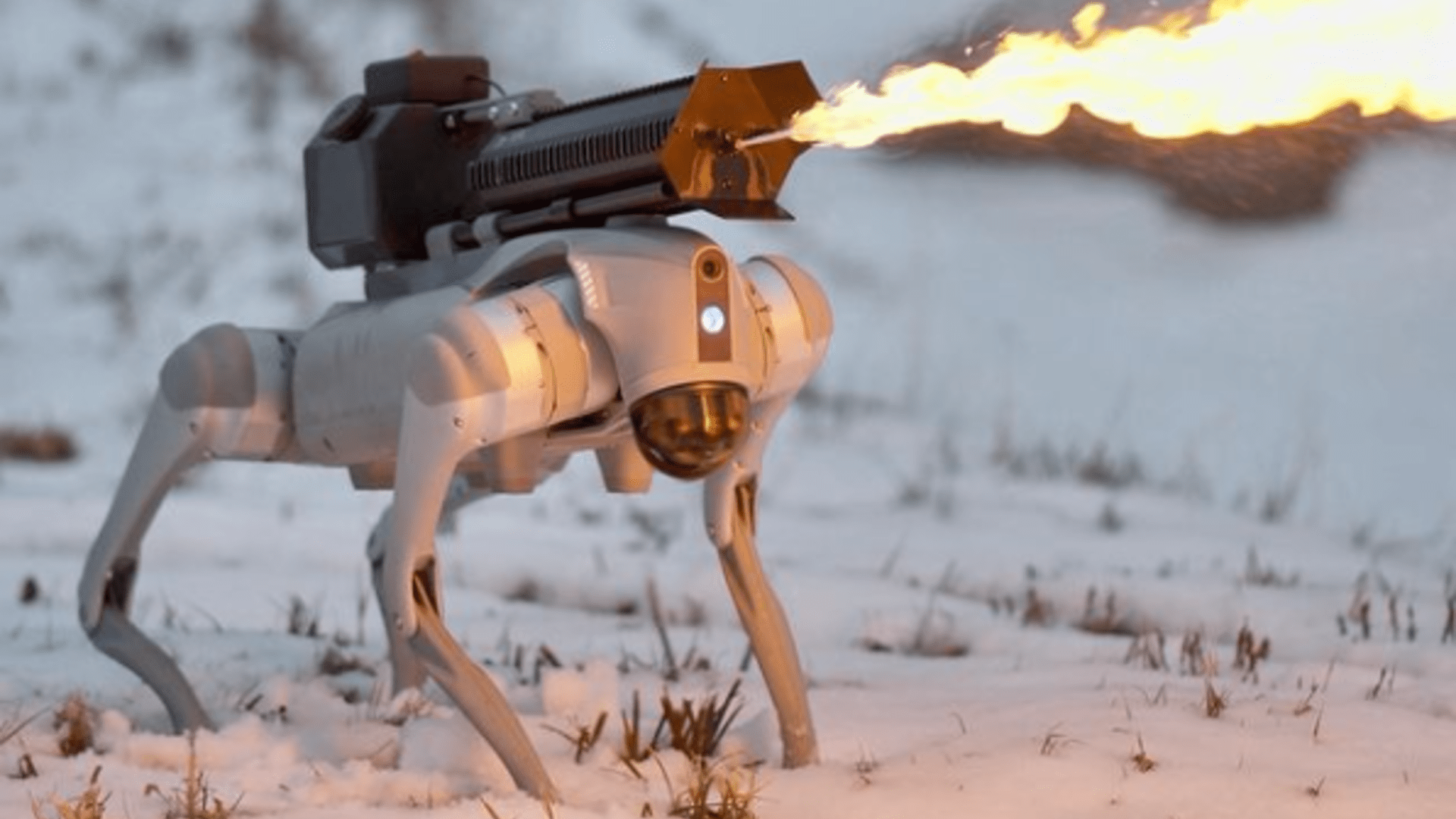 ‘World’s 1st’ flamethrower robot dog gets remote control and LiDAR