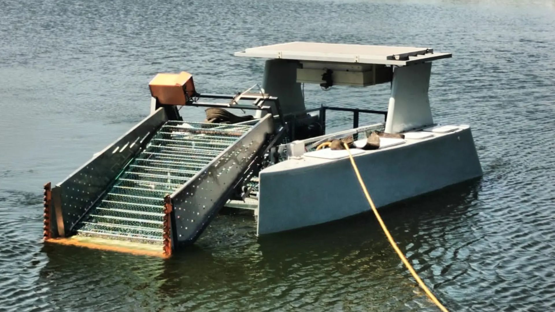 Photos: Autonomous trash eater boat upgrades to digest invasive weeds
