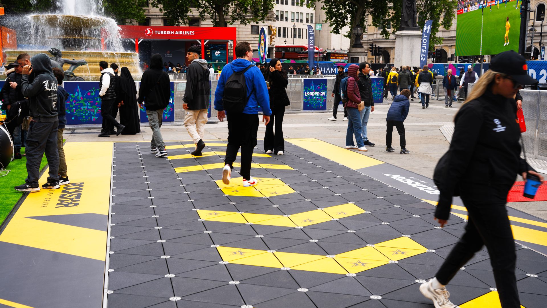 Startup debuts largest kinetic energy dance floor at UEFA event