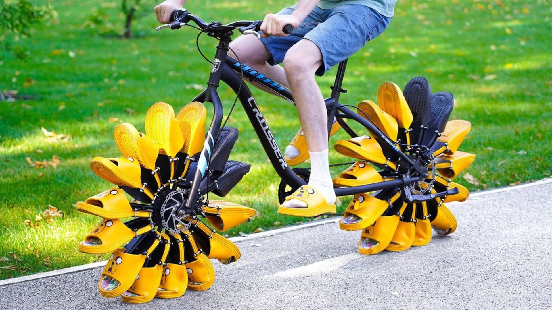 Photos: Step aside traditional tyres as slipper bicycle hits the roads