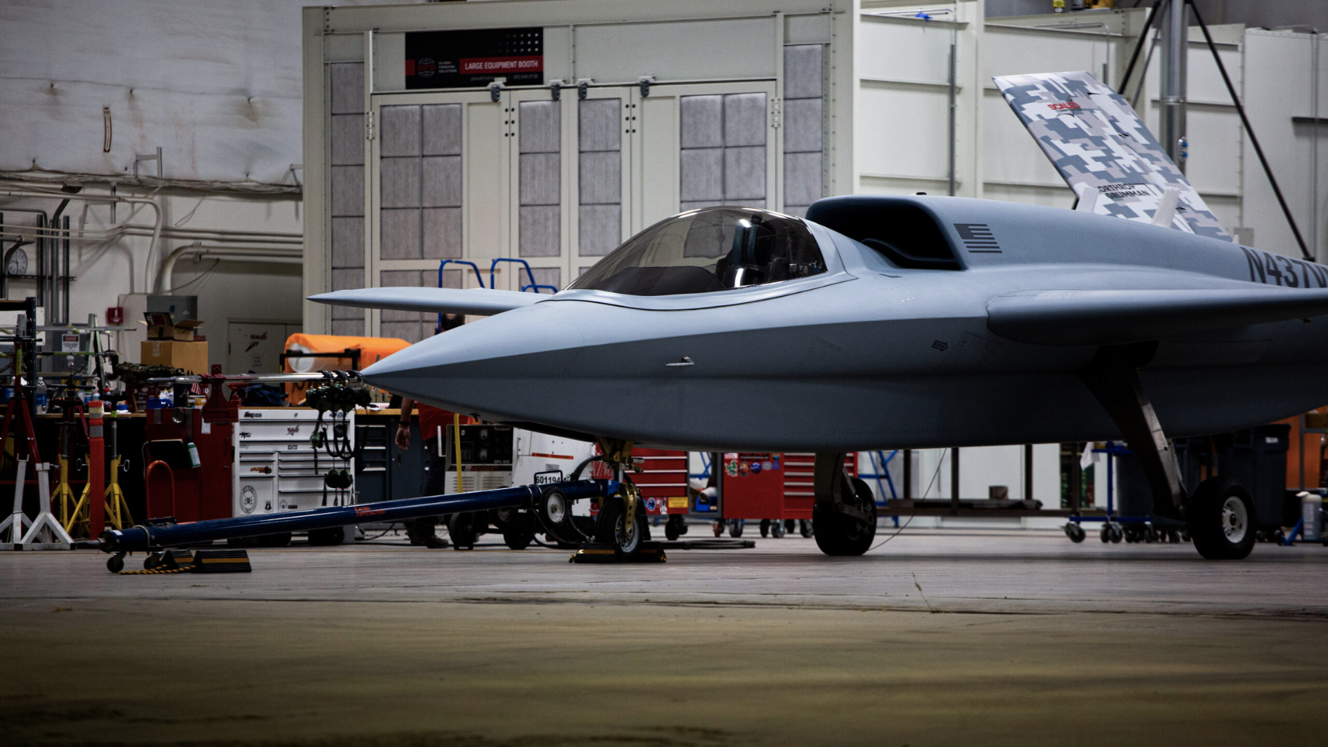 Photos: Stealthy military jet Model 437 Vanguard completes test flight