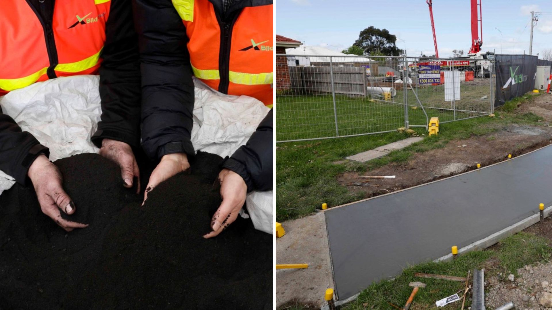 Photos: First footpath made with coffee concrete in Australia