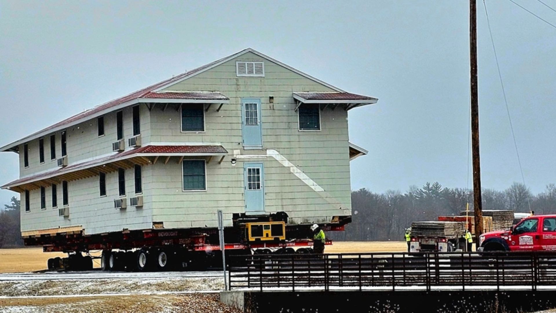 World War II-era barracks moved for base expansion at Fort McCoy