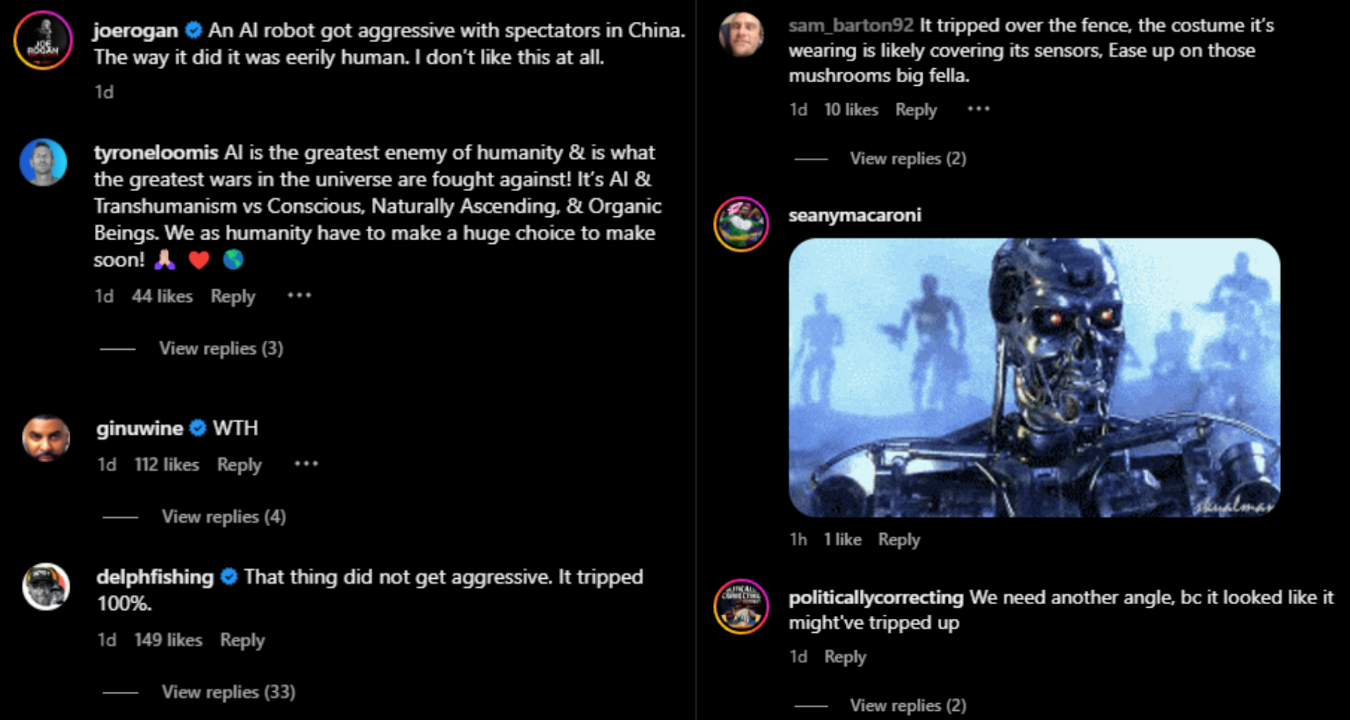 Humanoid robot turns 'aggressive' toward humans during festival