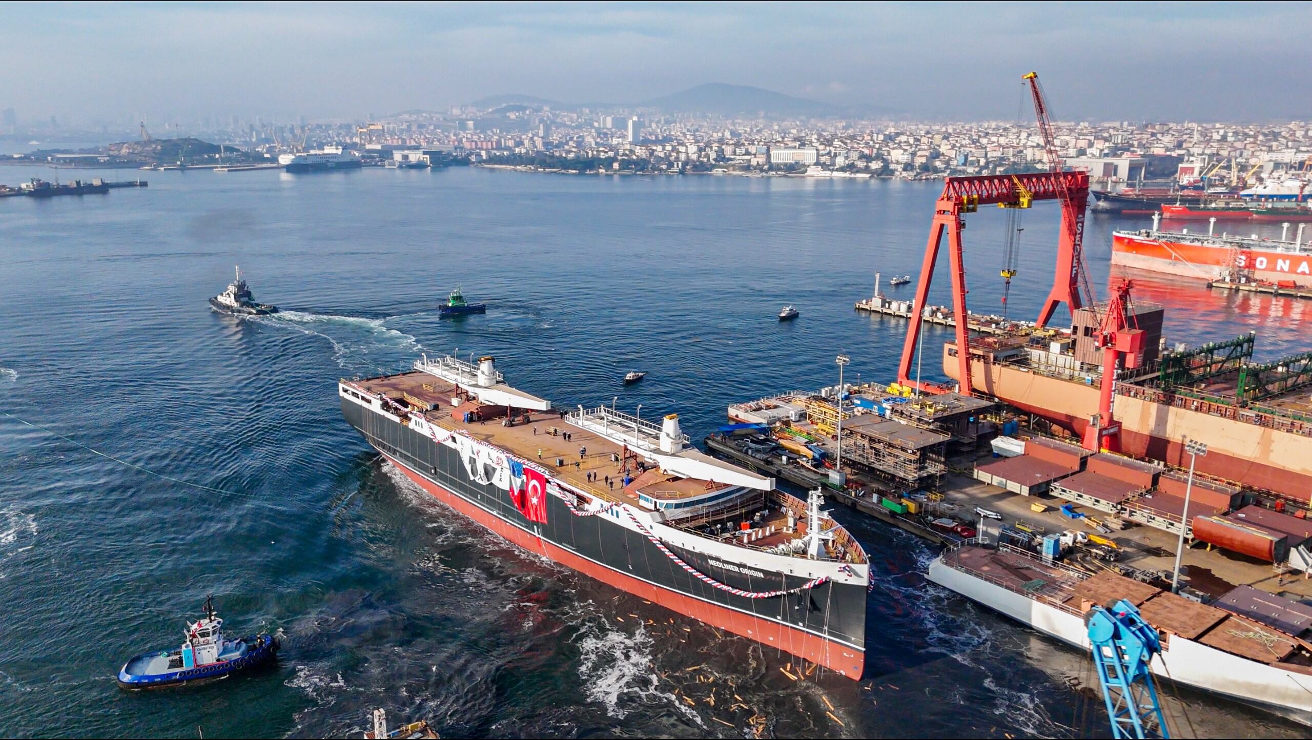 450-feet: World's longest wind-powered cargo ship launched