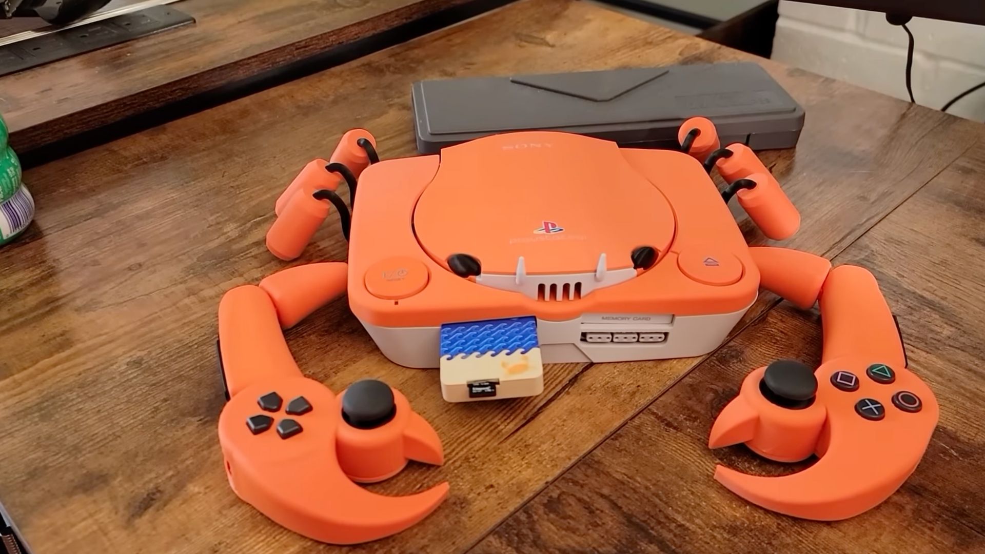 YouTuber builds fully functional crab-themed PlayStation 1 console