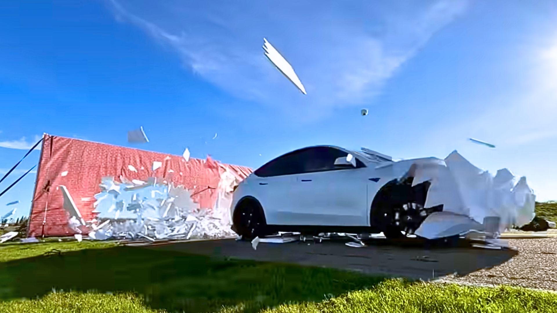 Tesla autopilot fooled, smashes into fake wall in test against LiDAR