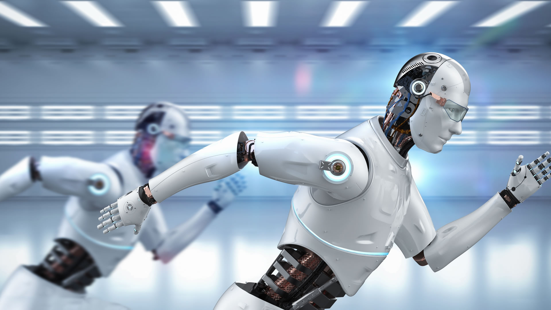 Chinese humanoids train for the world's first robot marathon
