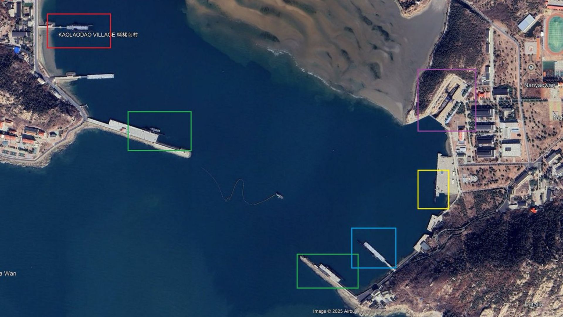 China's secret base with 6 nuclear submarines exposed by Google Earth