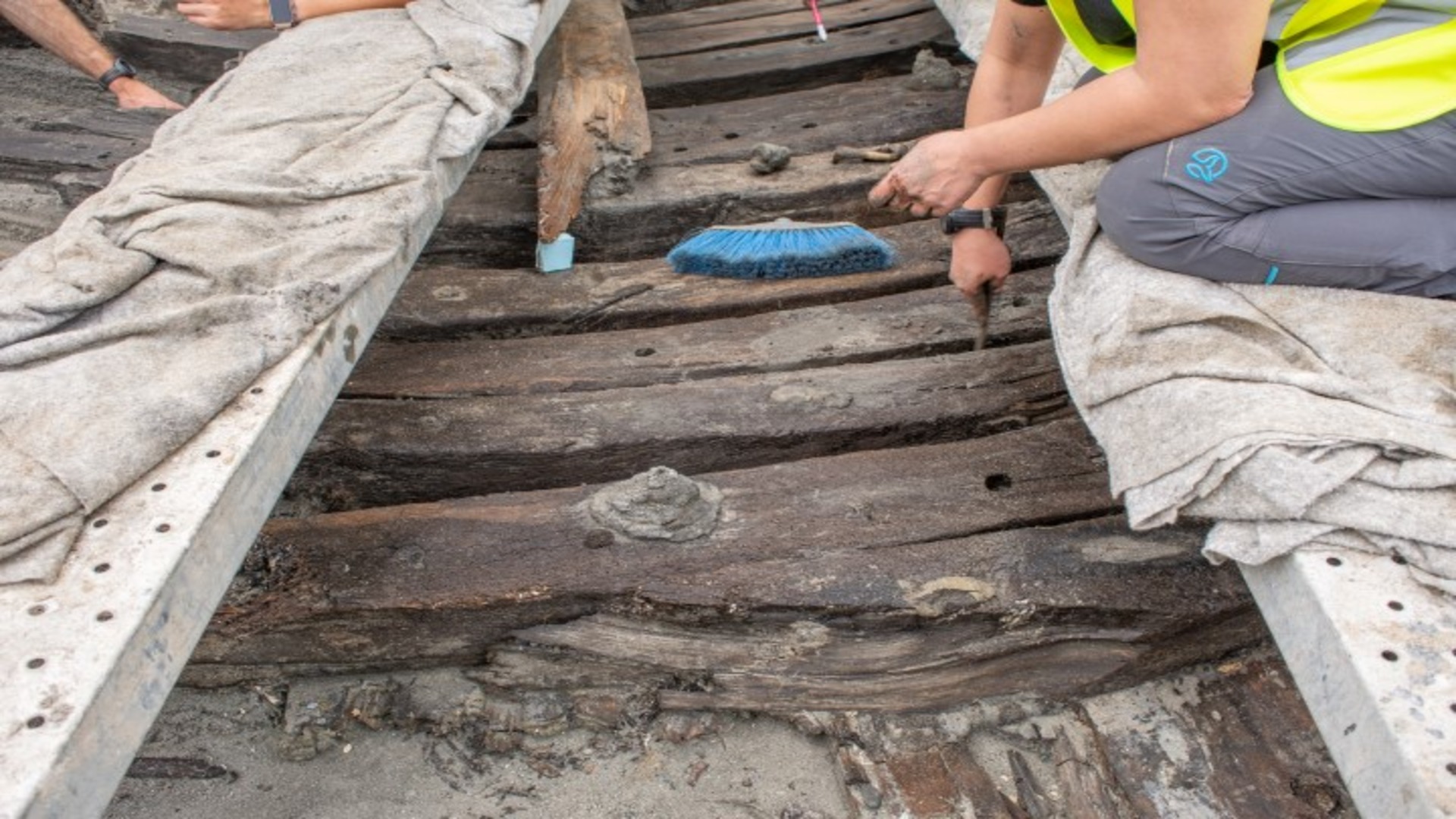 500-year-old 'exceptional' ship skeleton unearthed in Barcelona
