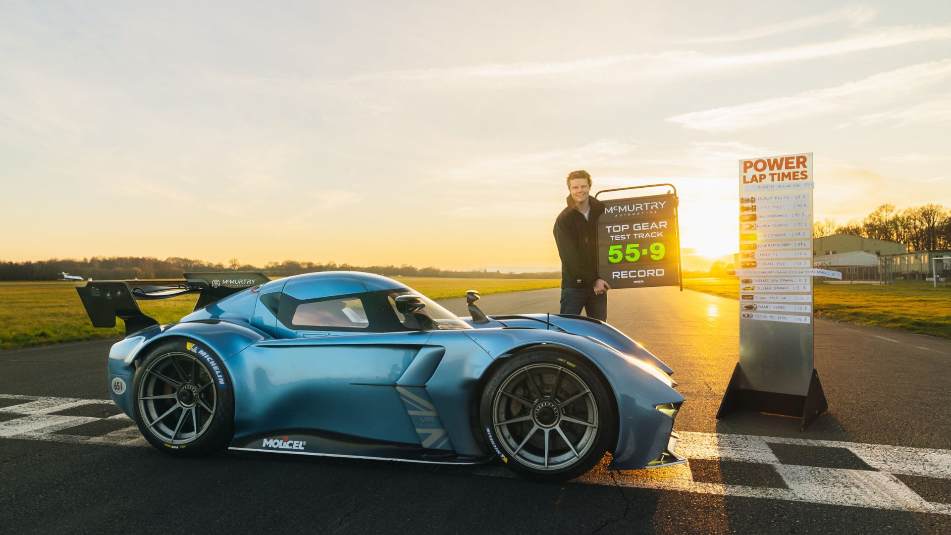 McMurtry EV sets Top Gear record with 55.9s lap, 999 hp performance