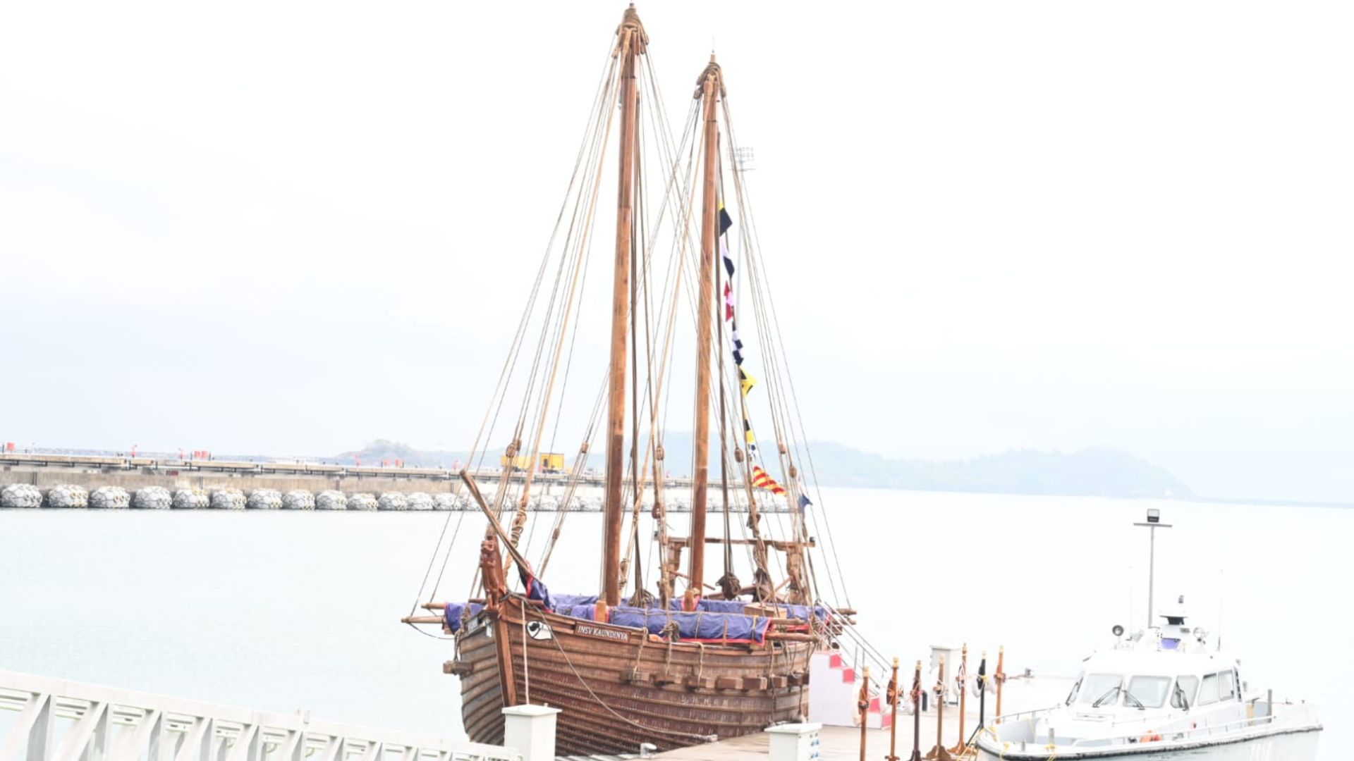 Photos: Indian Navy's stitched maritime ship inspired by Ajanta Caves