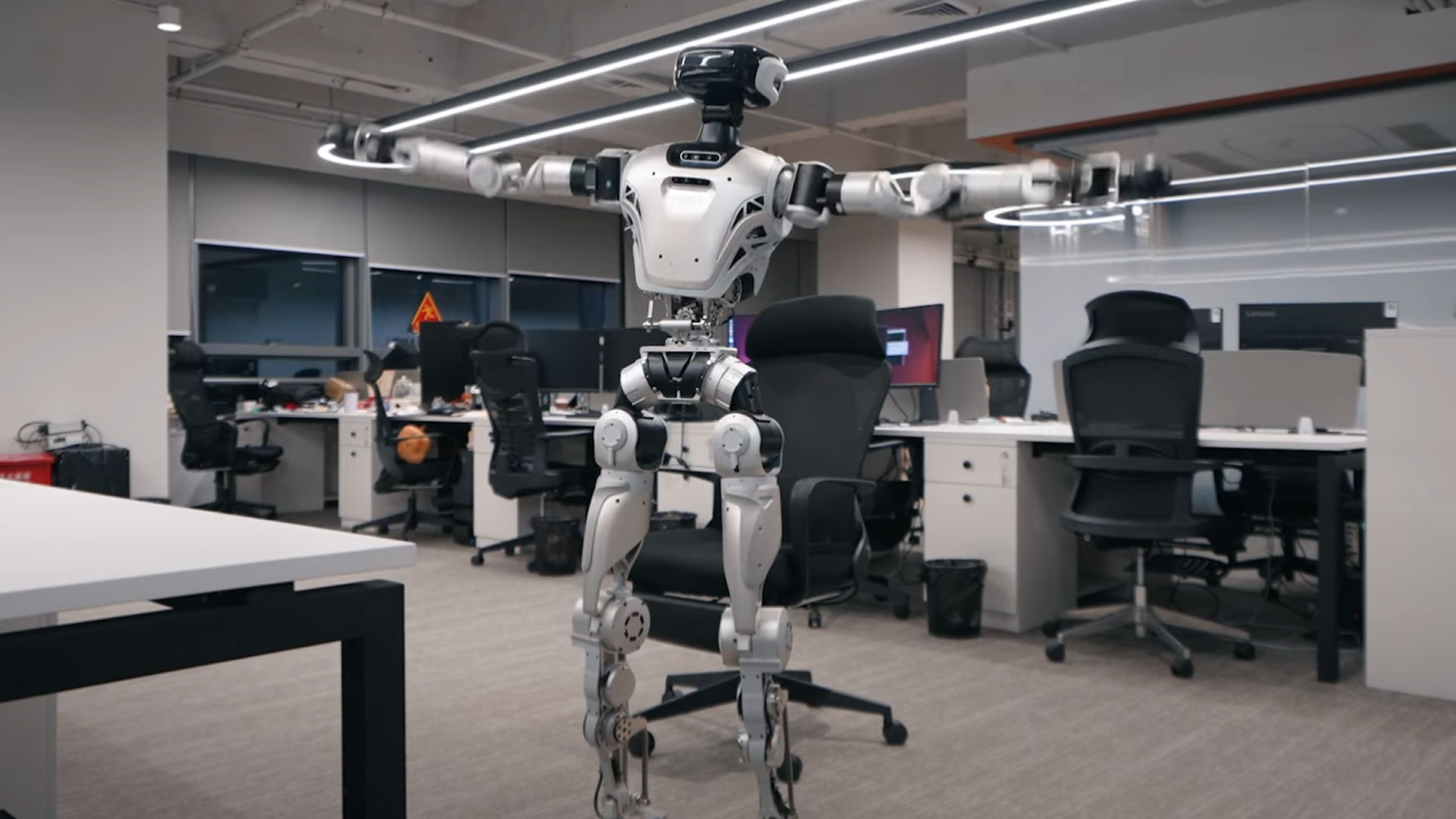 China’s new humanoid robot stretches, twists, squats like humans