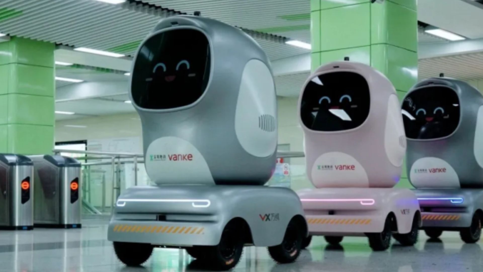 World-first: Penguin-like delivery robots ride trains to courier goods