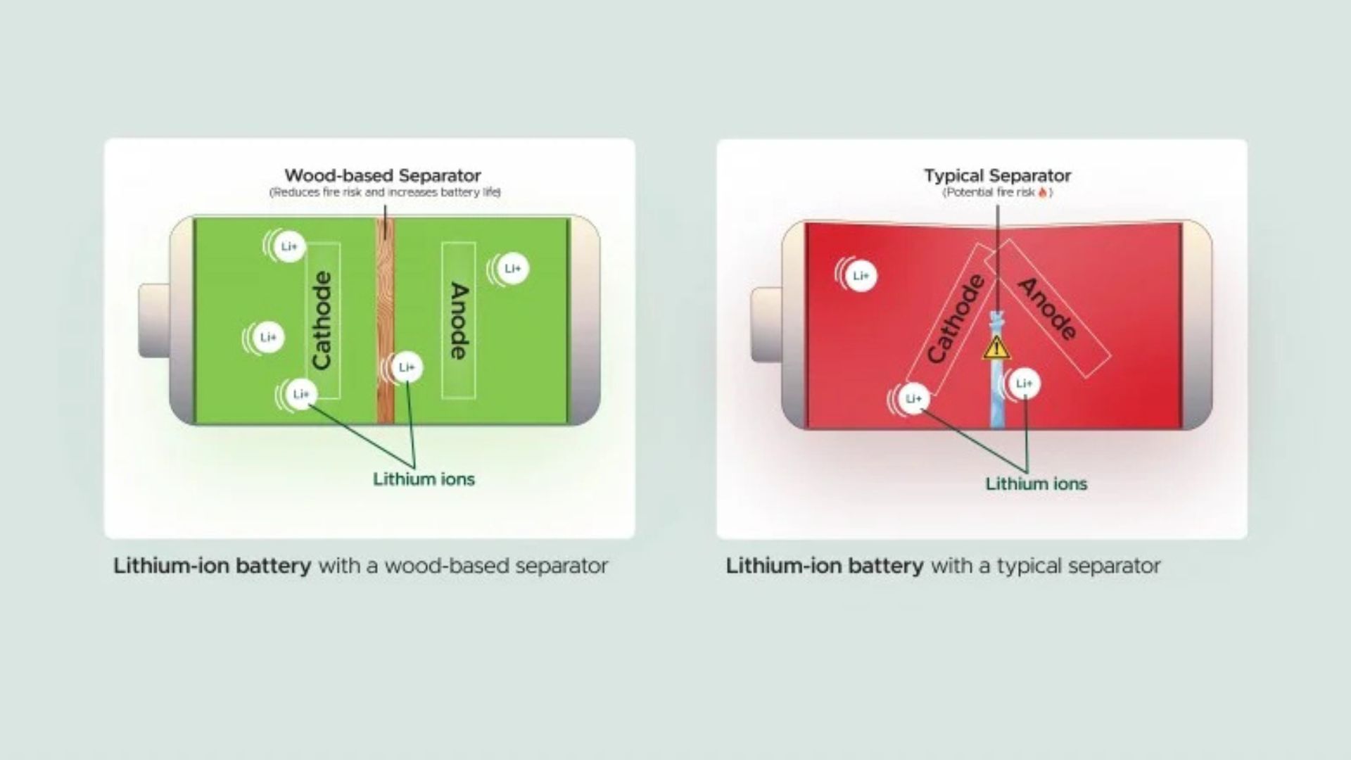 Wood film boosts EV battery safety and extends cycle life by 60%