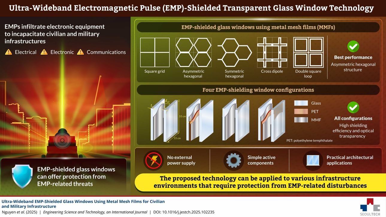 New window glass shields electronics from nuclear-linked pulses