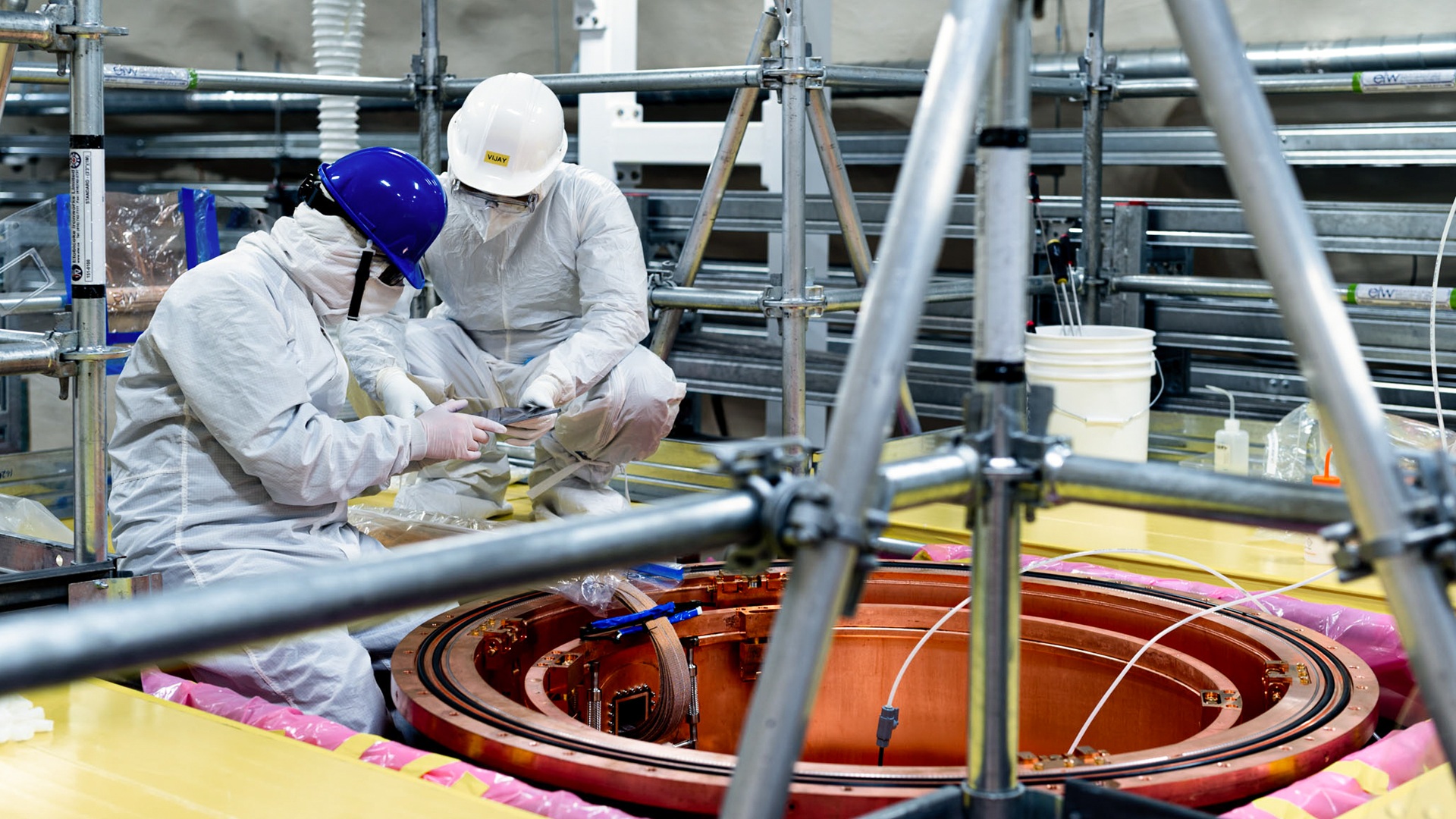 Underground detectors cooled to near absolute zero to hunt dark matter