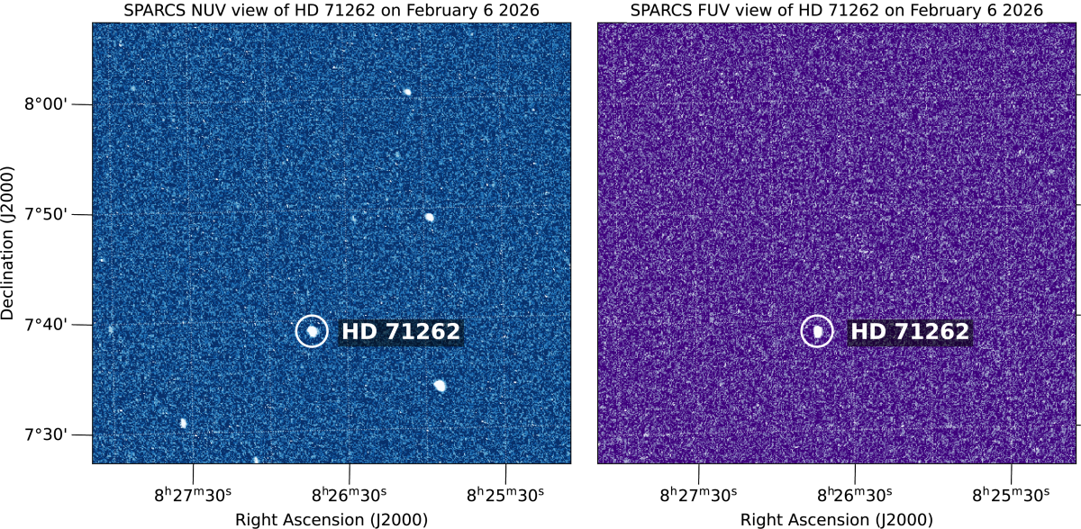 NASA's tiny SPARCS spacecraft sends first images of flaring stars
