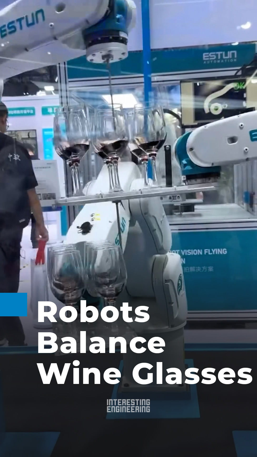 Industrial Robots Balancing Wine Glasses Without Spilling a Drop