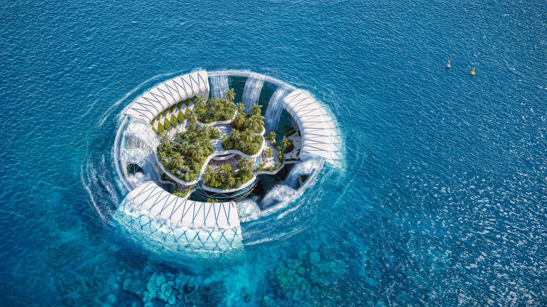 Tree-inspired floating waterfall project aims to power Madagascar